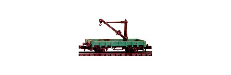 Detailseite Niederbordwagen mit Kran, Katalognummer Arnold 0466 - www.spur-n-modellbahn.de